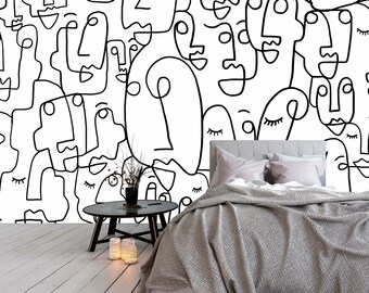 Face Wall Mural | Etsy