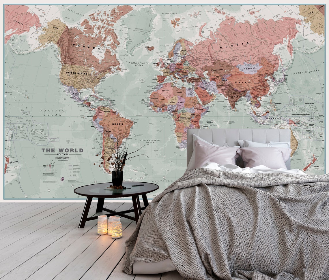 Map Wallpaper World Old Vintage Ancient Travel Grey Aesthetic - Etsy