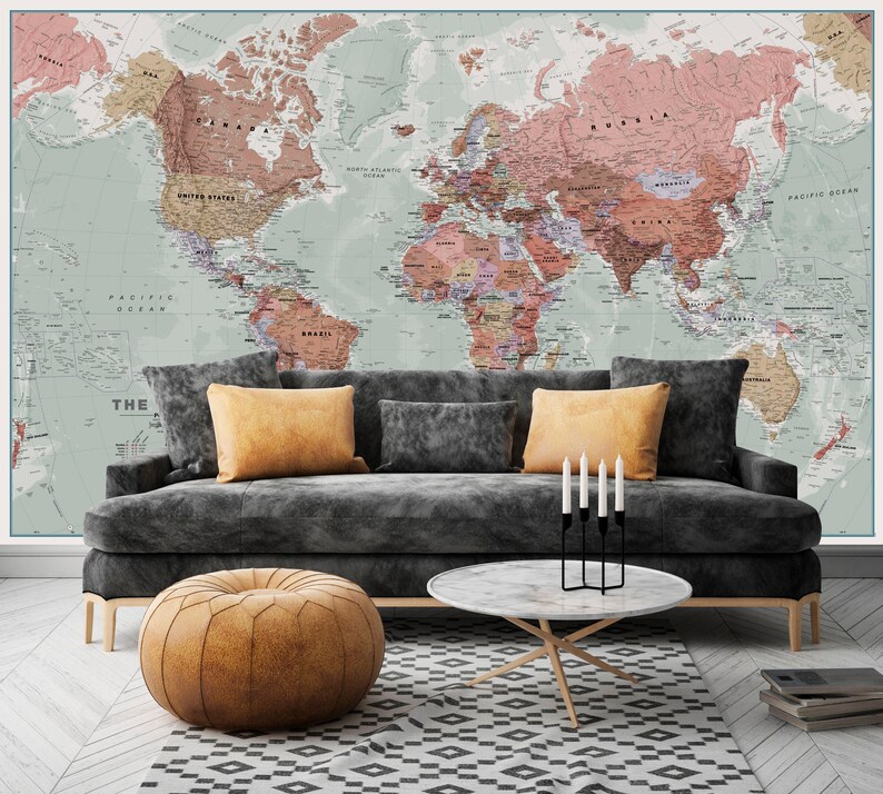 Map Wallpaper World Old Vintage Ancient Travel Grey Aesthetic - Etsy
