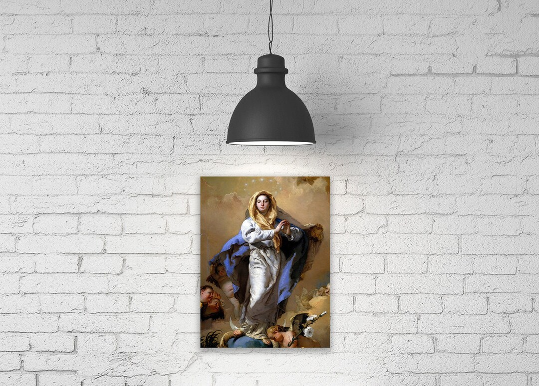 Immaculate Conception Madonna Catholic Icon Canvas Print - Etsy