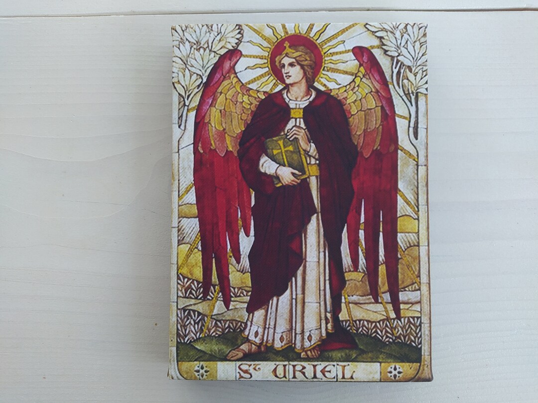 Archangel Uriel Catholic Icon Canvas Print - Etsy