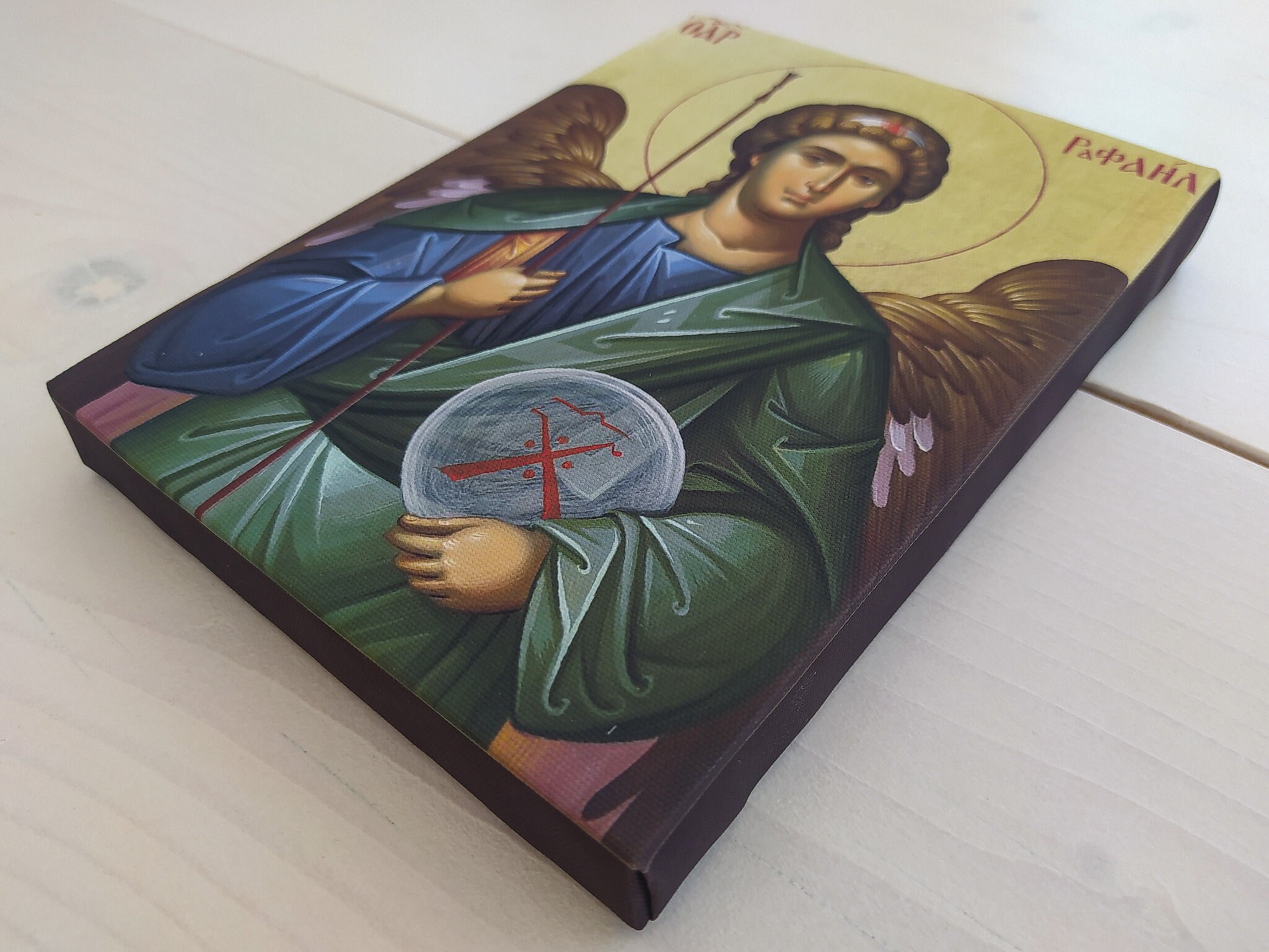 Archangel Raphael Greek Orthodox Icon Angel Raphael Gallery - Etsy