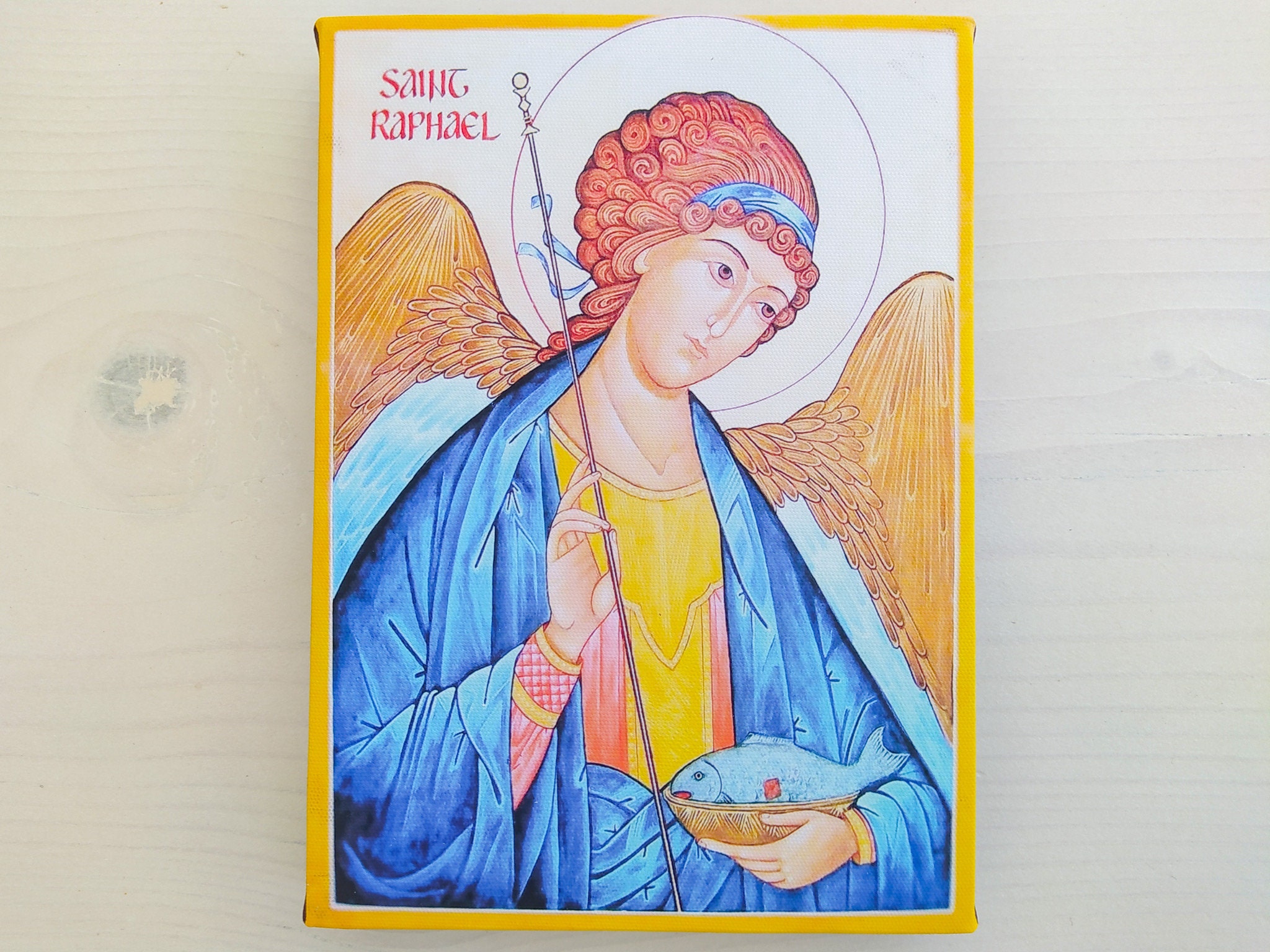 Archangel Raphael Greek Orthodox Icon Angel Raphael Gallery - Etsy UK