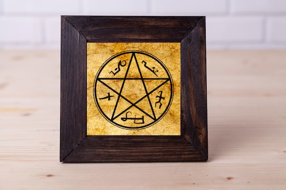 Key of Solomon Devil's Trap Demon Symbol Mini Canvas - Etsy