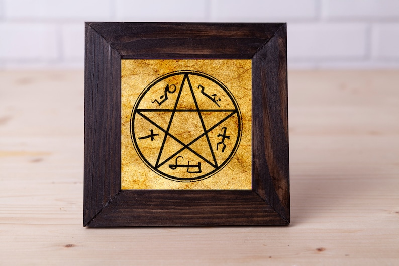 Key of Solomon Devil's Trap Demon Symbol Mini Canvas - Etsy