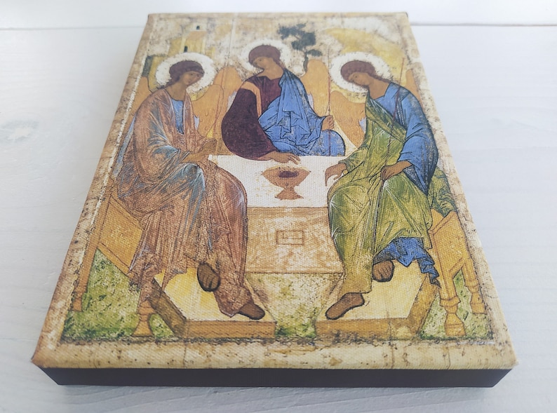 HOLY TRINITY ICON by Rublev Andrei, Greek Orthodox Gallery Wrapped ...