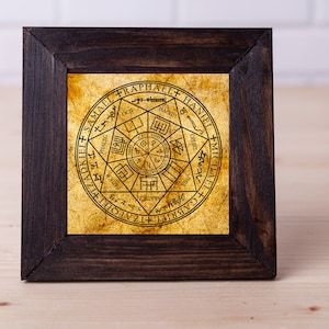 Seal of the Seven Archangels Ancient Hebrew Talisman Mini Canvas 4"x4 ...