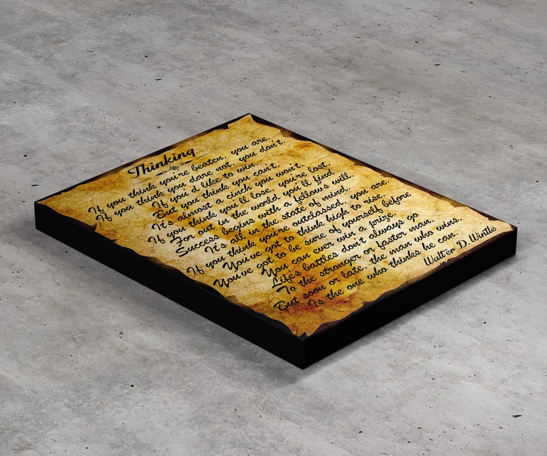 Thinking Poem by Walter D Wintle 1905 Unity Magazine Poster Print ...