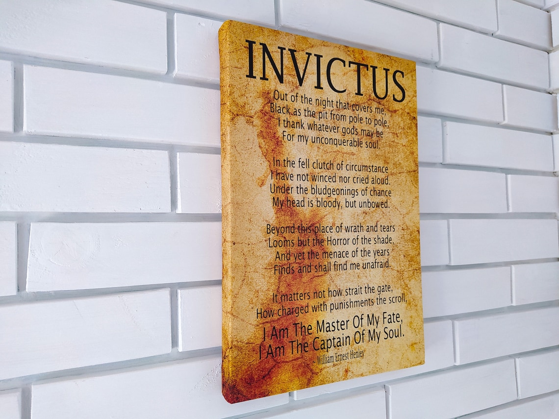 Invictus Poem by William Ernest Henley Captain of My Soul Master of My ...