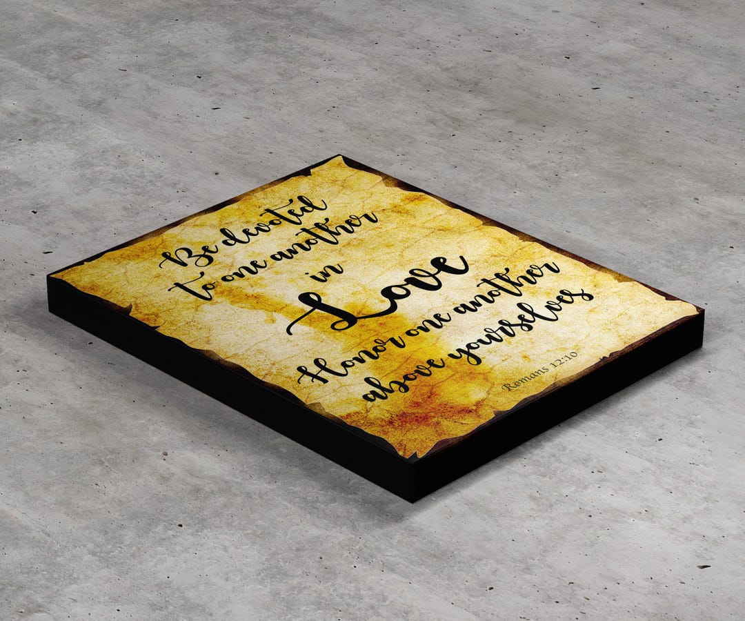 Romans 12:10, Be Devoted to One Another in Love... Scripture Art ...