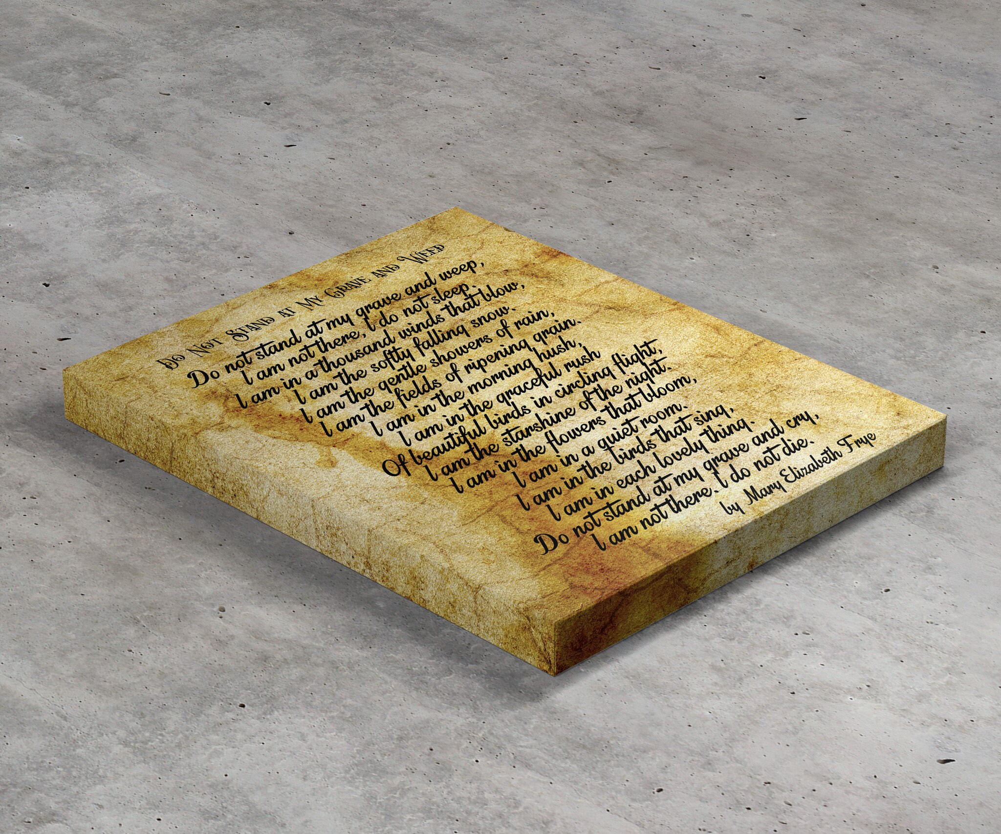 Do Not Stand at My Grave and Weep Poem by Mary Elizabeth Frye - Etsy