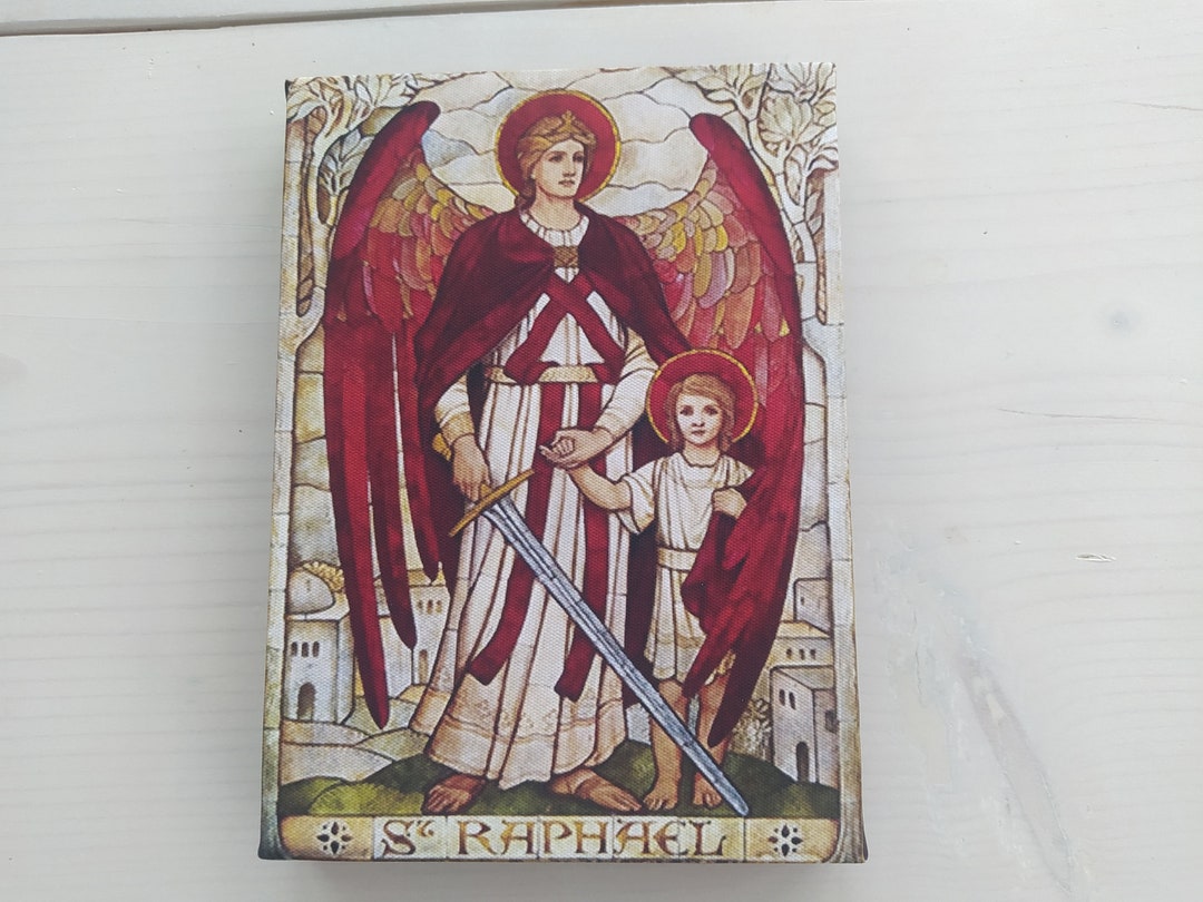 The Archangel Raphael Catholic Icon Gallery Wrapped Print on Canvas - Etsy