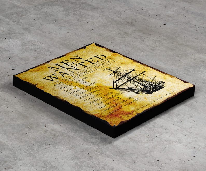 Ernest Shackleton Men Wanted Poster Antarctica Expedition Poster Wall ...