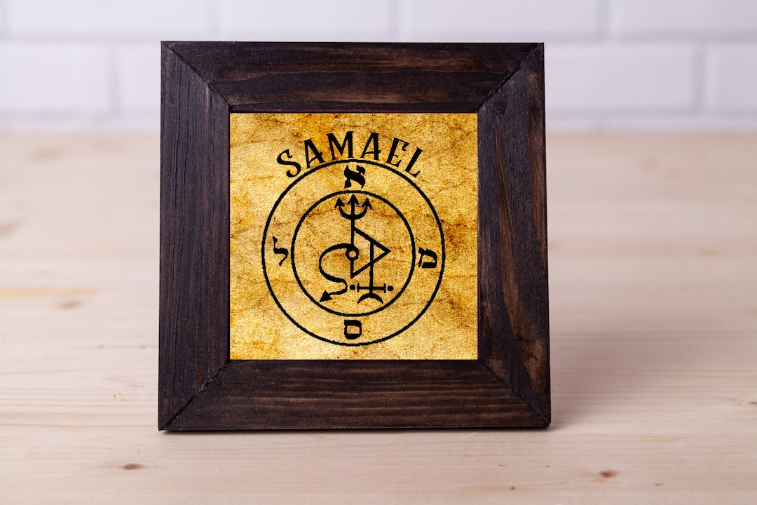 Samael Sigil Venom of God Seal Mini Canvas 4"x4" (10cm X 10cm) - Etsy