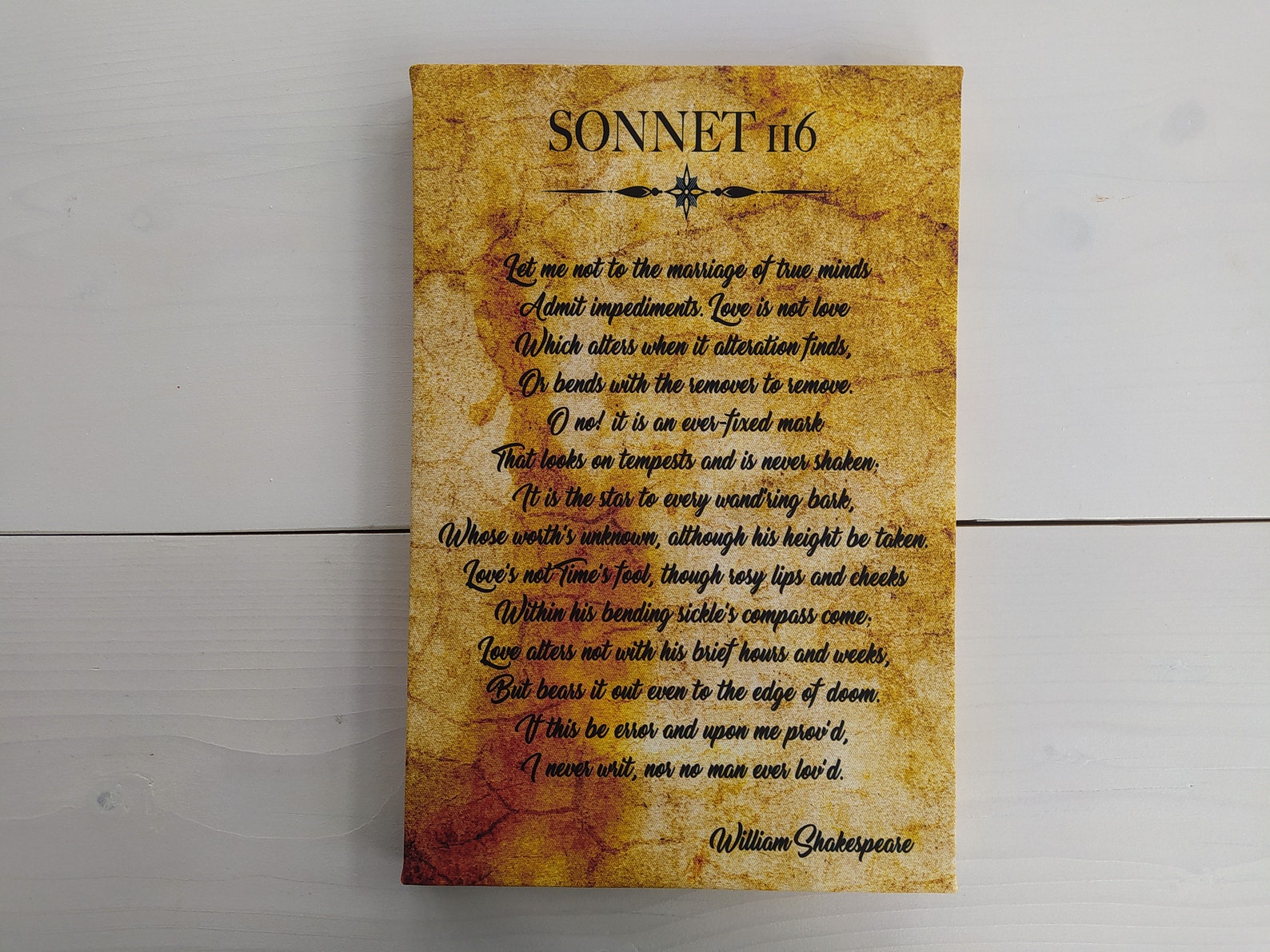 Sonnet 116 by William Shakespeare Poetry Love Poem Love Poetry | Etsy