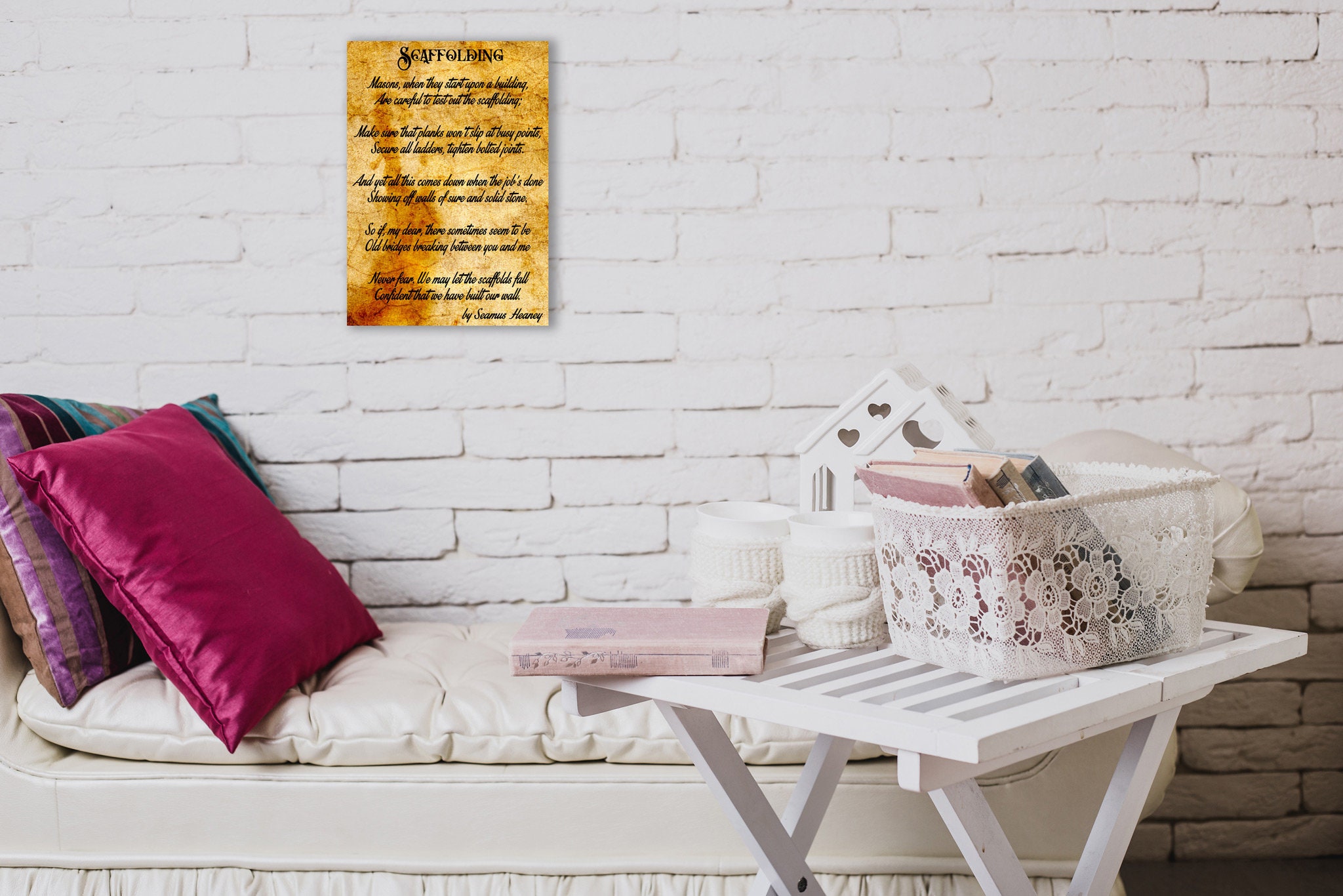 Scaffolding Poem by Seamus Heaney Poem Gallery Wrapped Canvas - Etsy UK