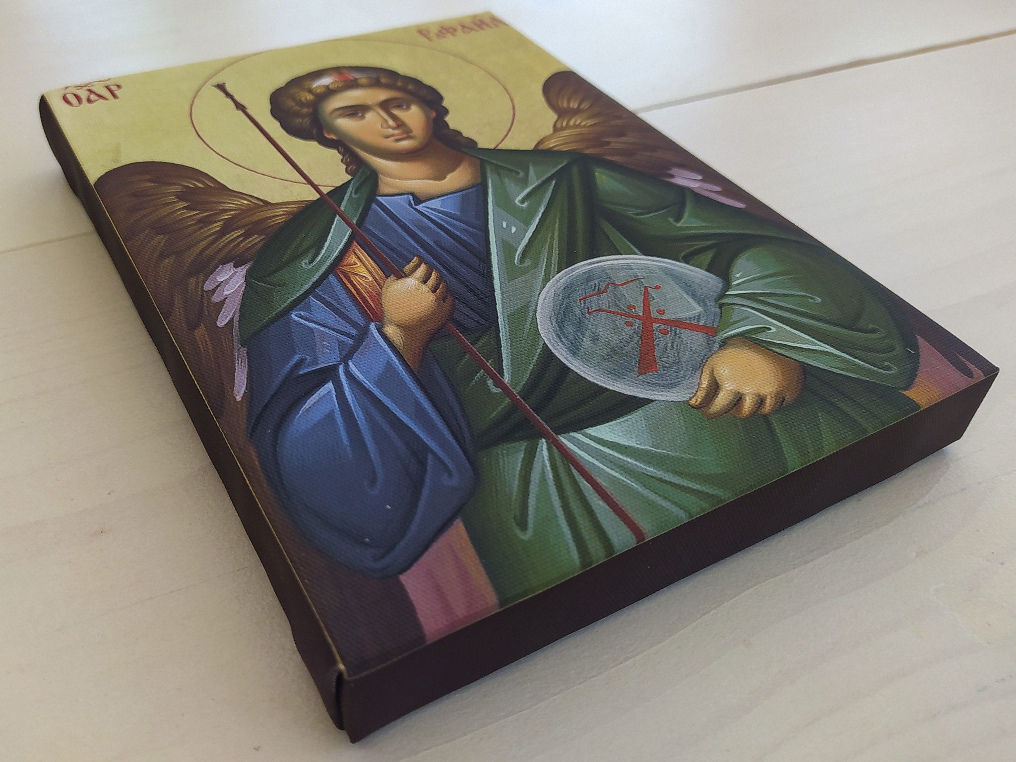 Archangel Raphael Greek Orthodox Icon Angel Raphael Gallery - Etsy