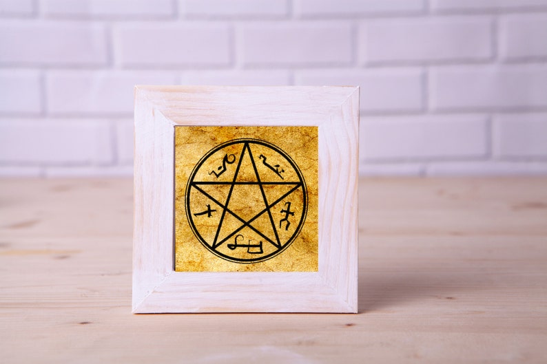Key of Solomon Devil's Trap Demon Symbol Mini Canvas - Etsy