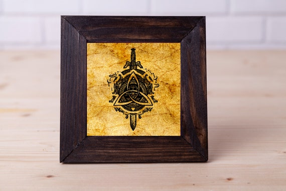 Viking Compass Vegvisir on Aged Background Mini Canvas | Etsy