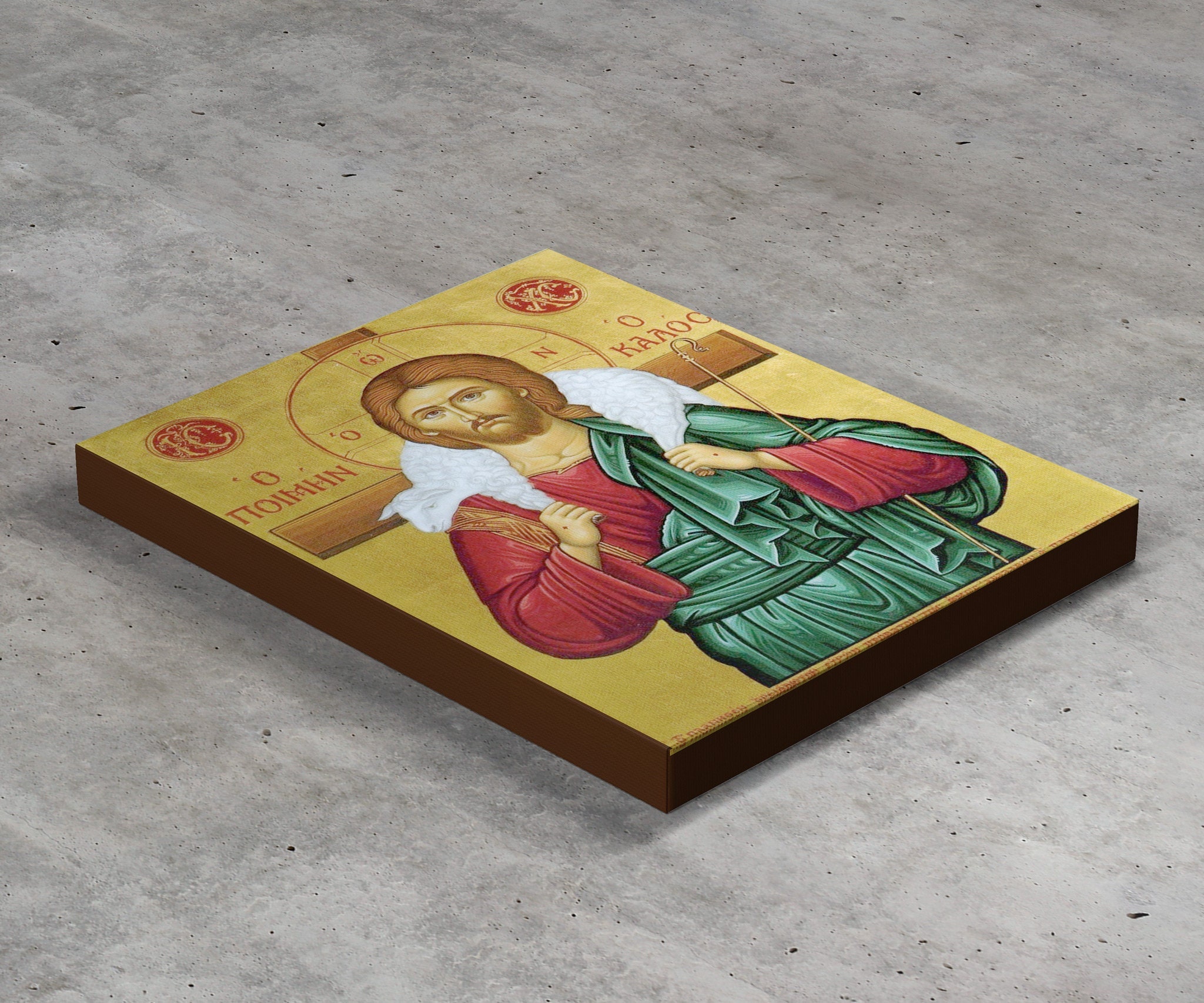 Jesus Christ the Good Shepherd Greek Byzantine Orthodox Christian Icon ...