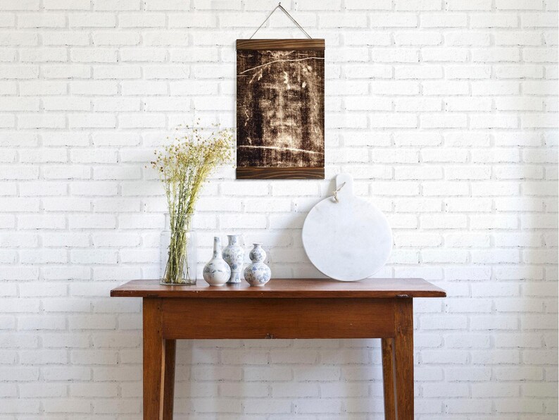 Shroud of Turin Face of Jesus the Holy Linen Wood Framed Canvas Print ...