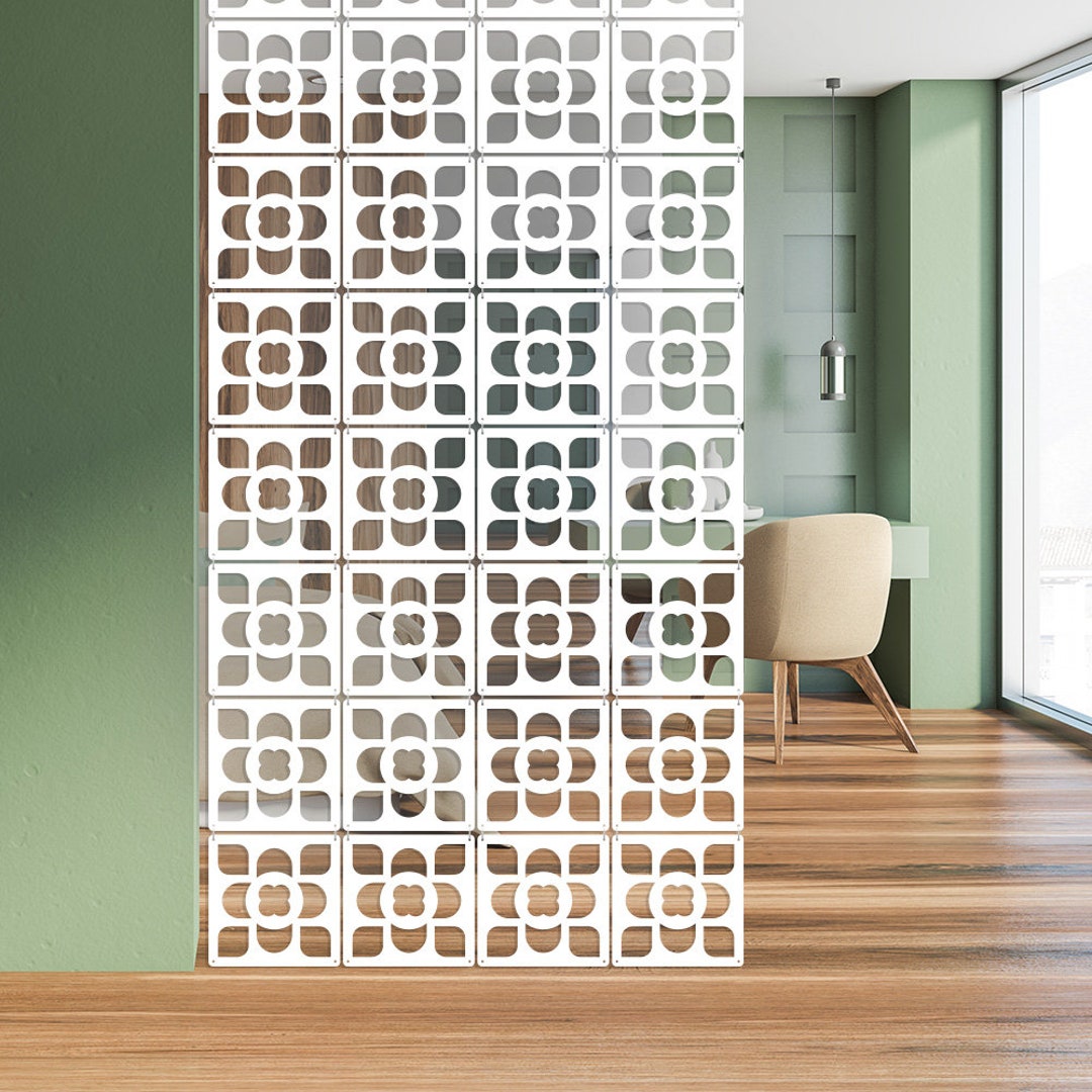 Modern Interior Panels - Hanging Room Divider - White Black and Grey ...
