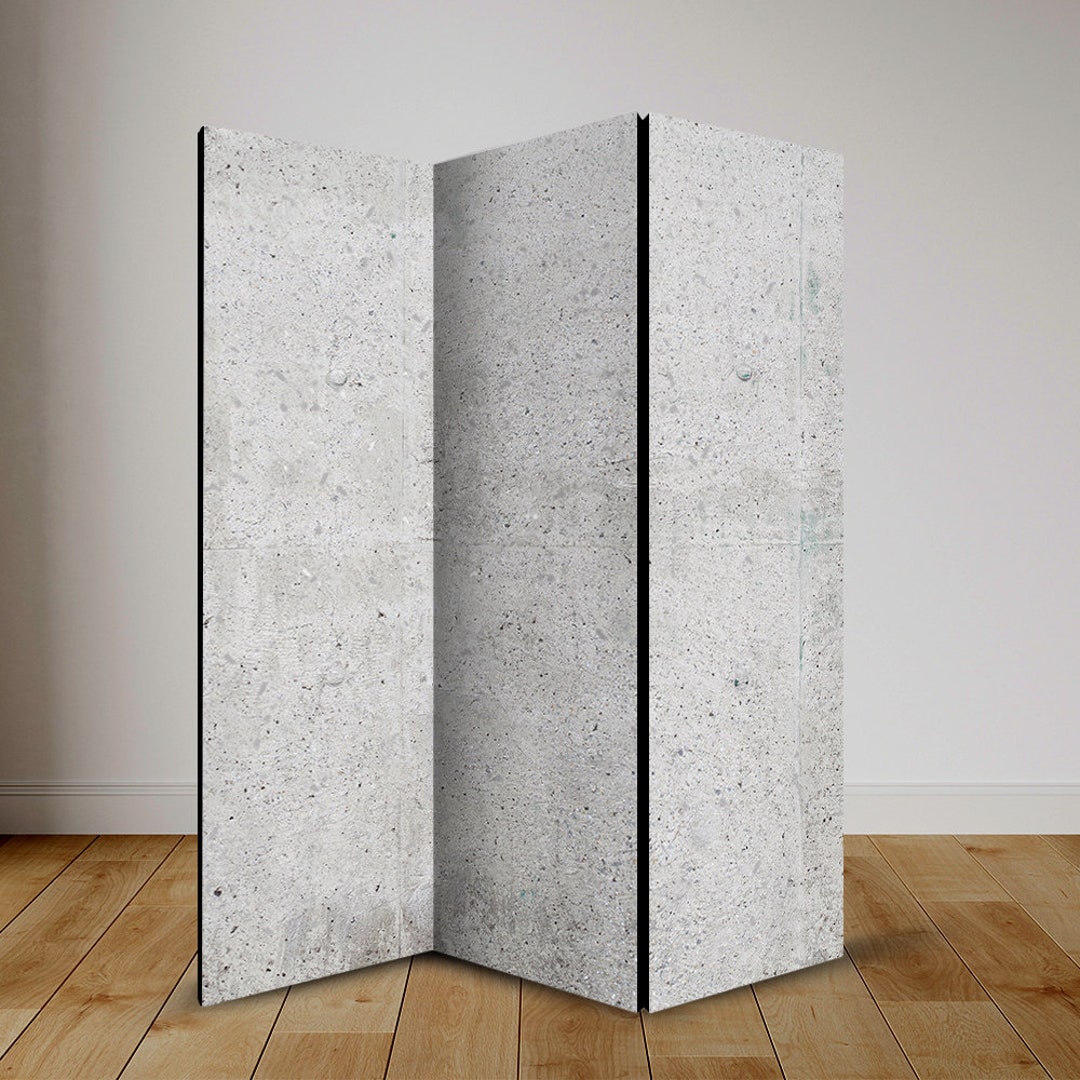 Concrete Wall Room Divider, Folding Screen, Room Divider - 3 and 5 ...