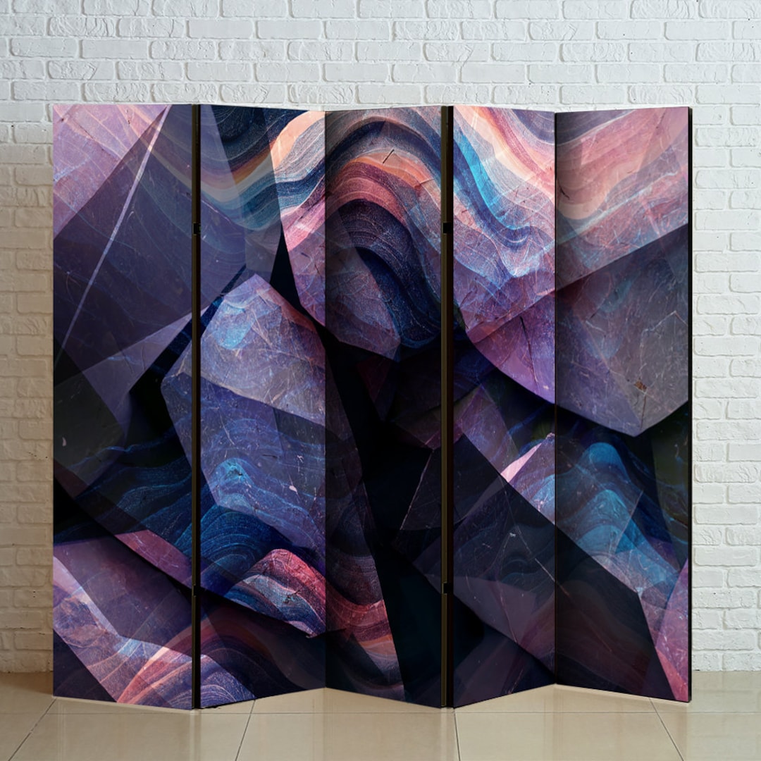 Purple Void Room Divider, Minimalistic Style, Abstract Purple, Folding ...