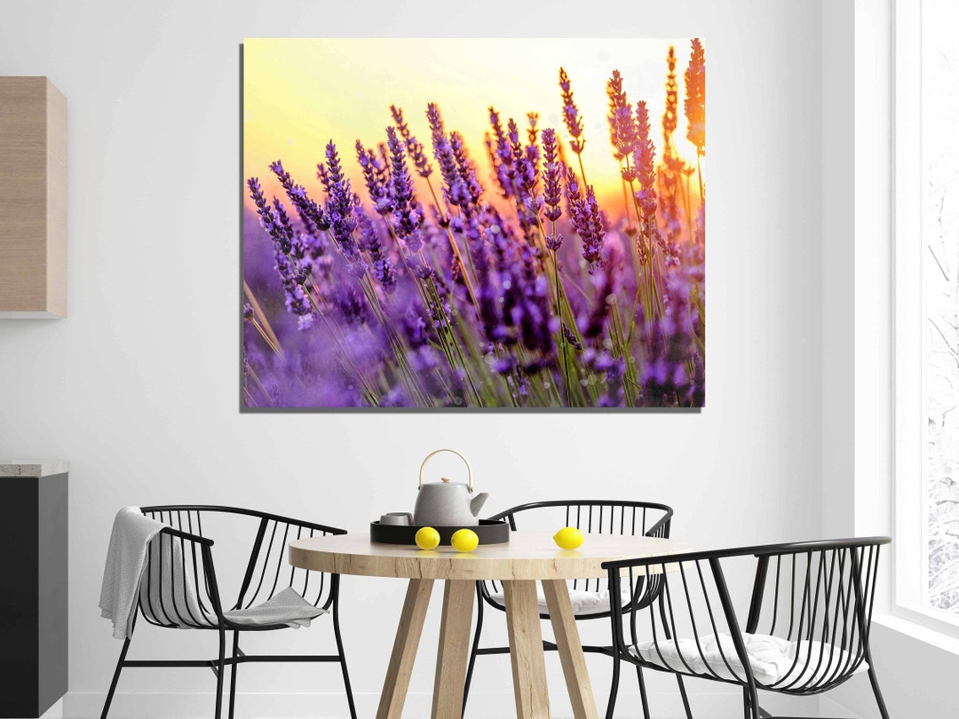 Lavender Canvas Wall Art, Lavender Painting, Canvas Print Home Decor ...