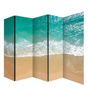 Blue Summer Room Divider, Folding Screen, Room Divider - 3 and 5 Panels ...
