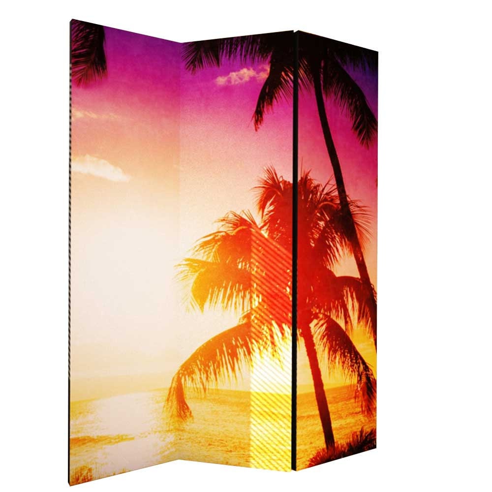 Sunny Palms Room Divider Folding Screen Room Divider 3 and - Etsy