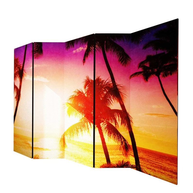 Sunny Palms Room Divider Folding Screen Room Divider 3 and - Etsy