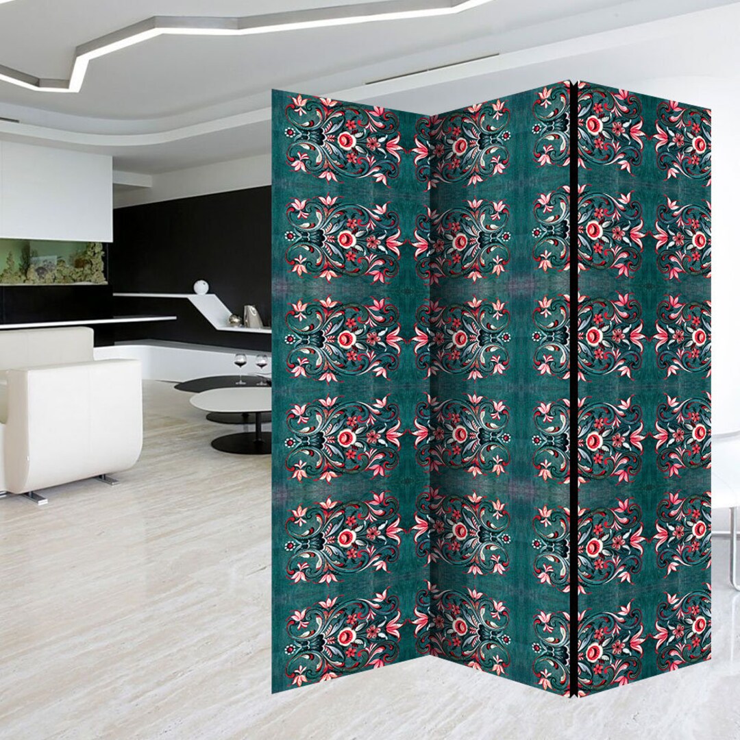 Victorian Mosaic Room Divider, Folding Screen, Room Divider - 3 and 5 ...