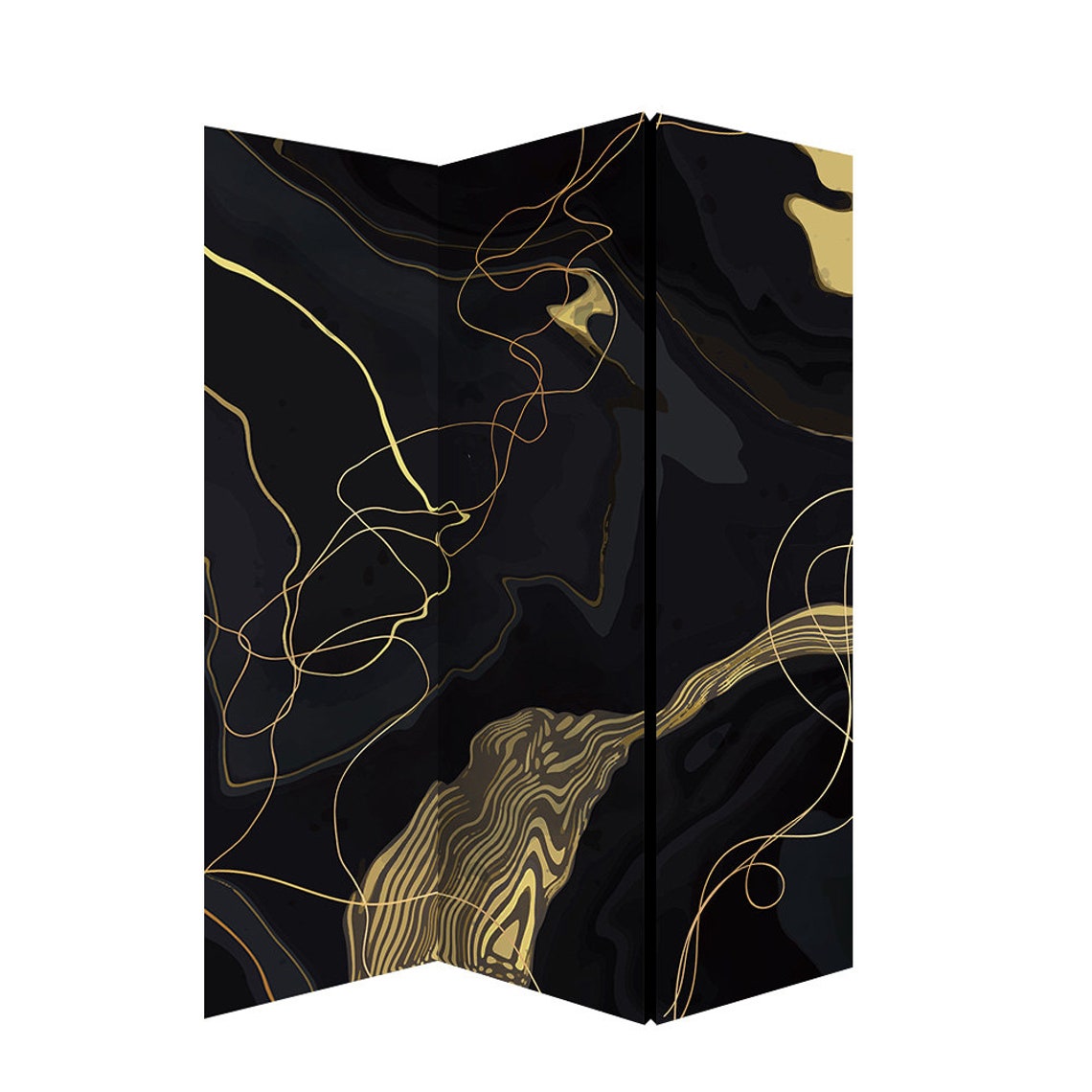 Black and Gold Room Divider Minimalistic Style Abstract - Etsy