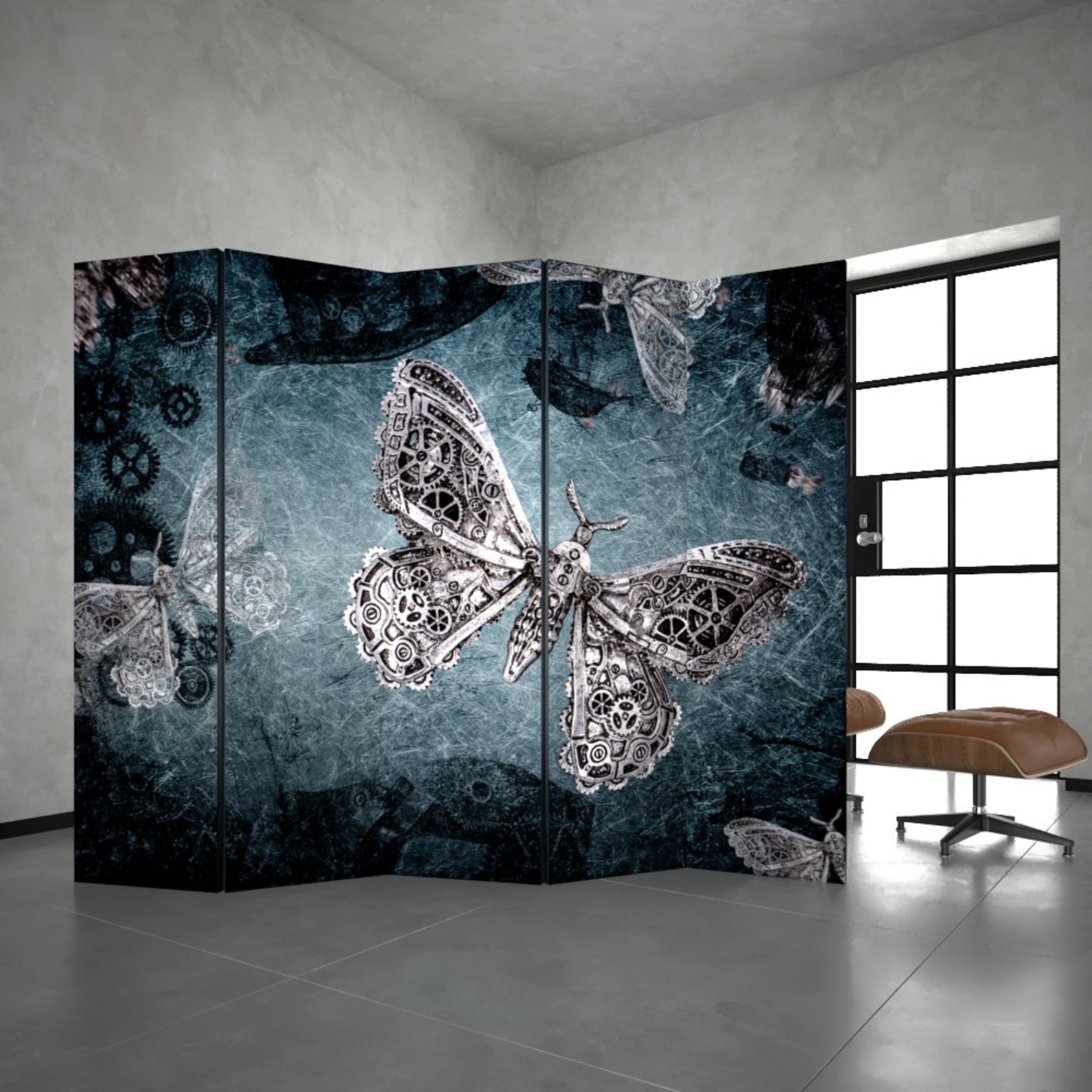 Mechanical Butterfly Room Divider, Folding Screen, Room Divider - 3 and ...
