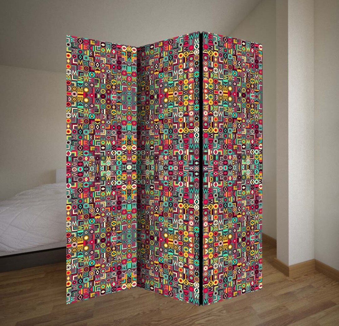 Colorful Motiv Room Divider, Folding Screen, Room Divider - 3 and 5 ...