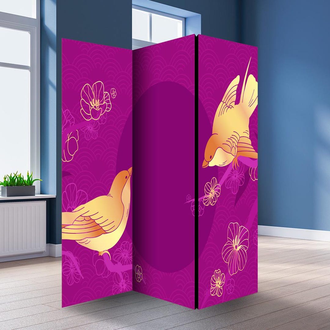 Bird's Eye View Room Divider, Folding Screen, Room Divider - 3 and 5 ...
