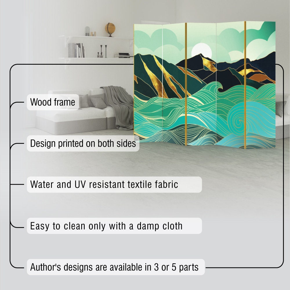 Abstract Mosaic Room Divider, Folding Screen, Room Divider - 3 and 5 ...