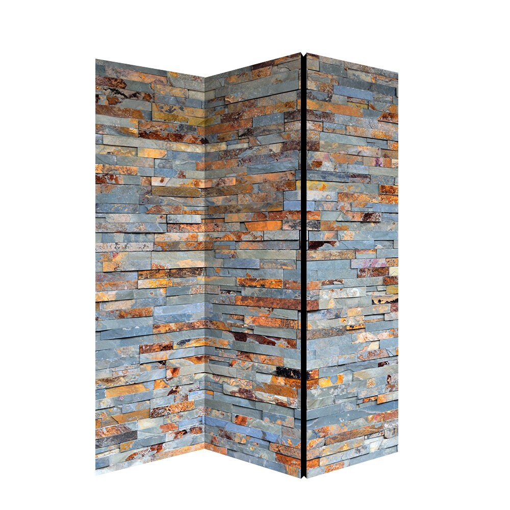 Vintage Brick Mosaic Room Divider, Folding Screen, Room Divider - 3 and ...