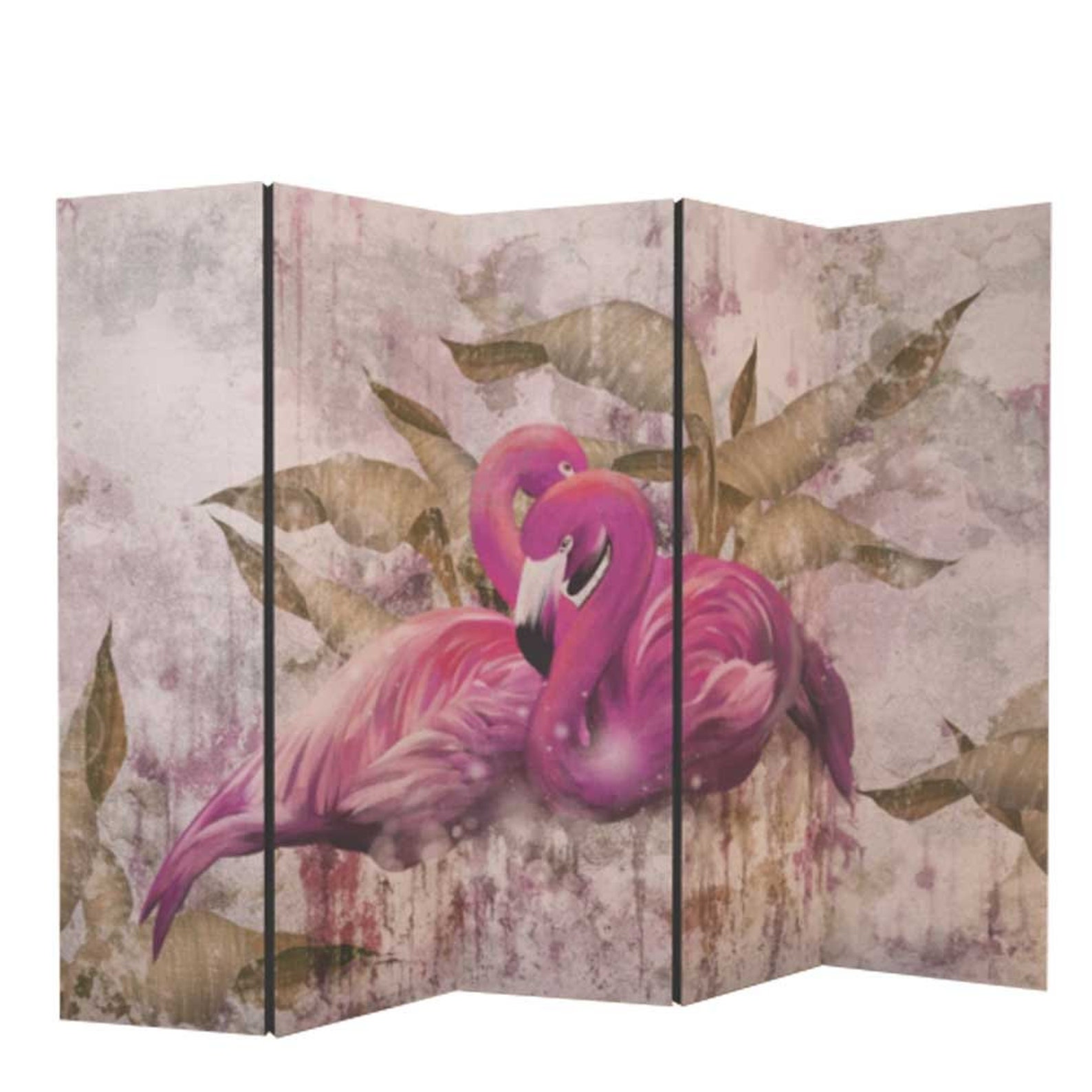 Flamingo Room Divider Folding Screen Room Divider 3 and 5 - Etsy