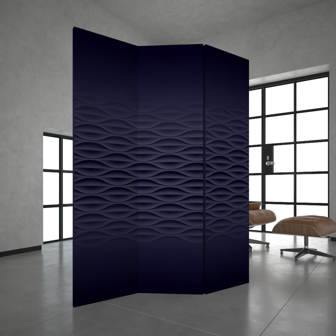 Dark Purple Room Divider, Folding Screen, Room Divider - 3 and 5 Panels ...