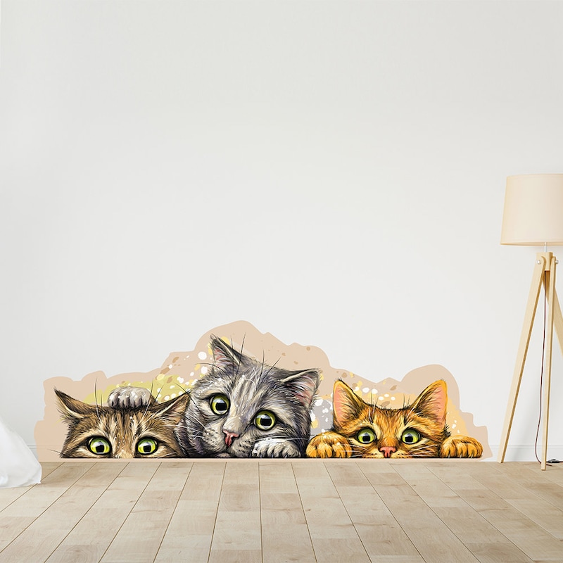 Cat Wall Sticker - Etsy