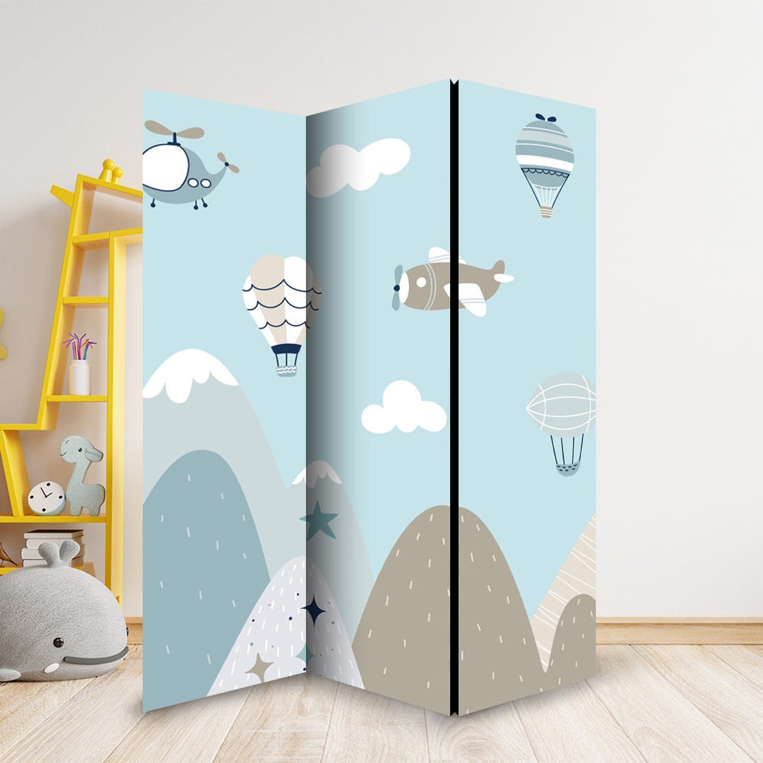 In the Sky Room Divider for Kids Room, Child Room Divider, Folding ...