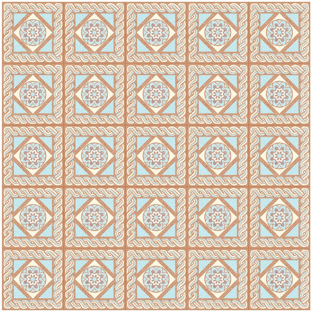 Roman Mosaic Tile Sticker, 8 Stickers in Set, Wall and Floor Decal ...