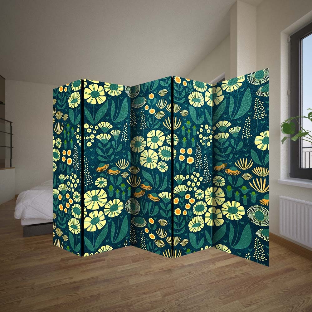 Minimalist Flower Room Divider Folding Screen Room Divider - Etsy