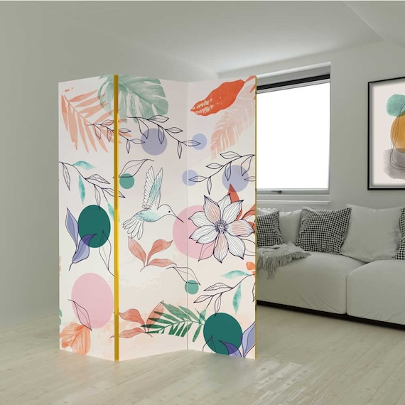 Colorful Minimalist Room Divider Folding Screen Room Divider - Etsy