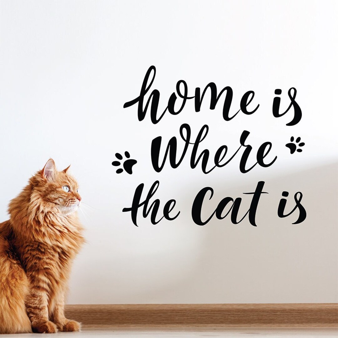 Cat's Home - Living Room Wall Decal- Cats Wall Sticker - Cats Wall ...