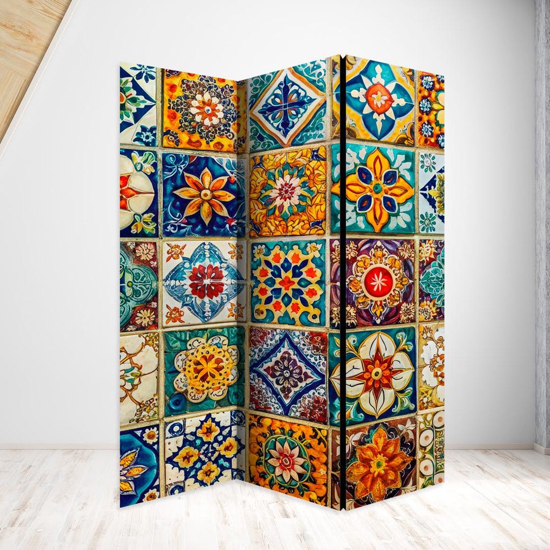 Oriental Motifs Room Divider, Folding Screen, Room Divider - 3 and 5 ...