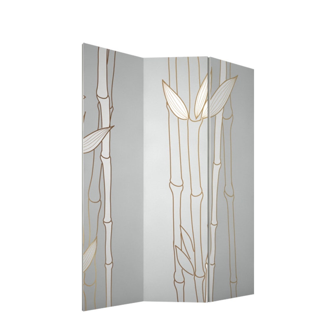 Gold Bamboo Room Divider, Folding Screen, Room Divider - 3 and 5 Panels ...