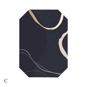 Octagon Canvas Wall Art - Set of 3 Canvas Print - Abstract Octagon ...